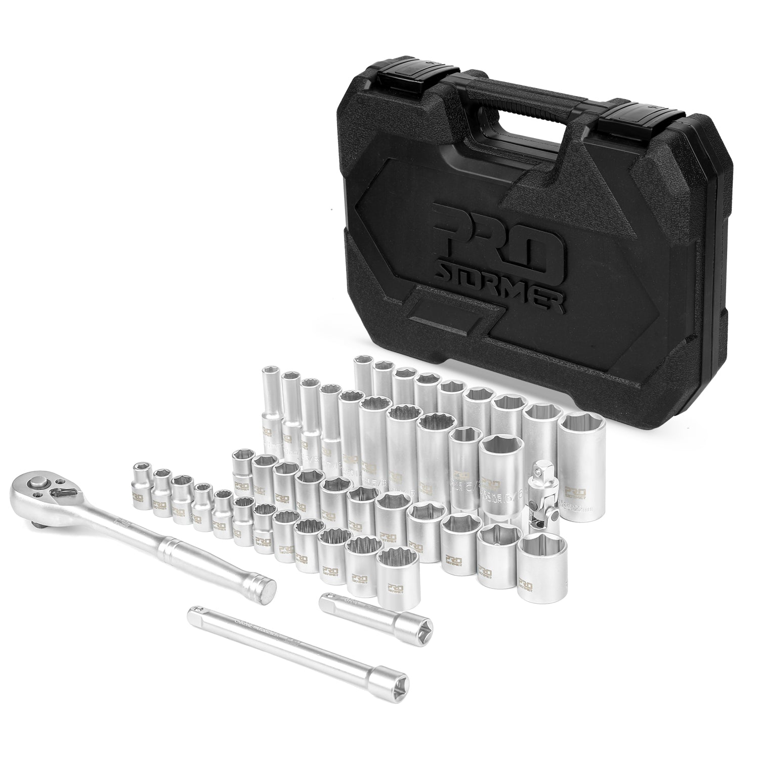 Drive Socket Wrench Set 46-piece – Prostormer-Power Tools Official Site